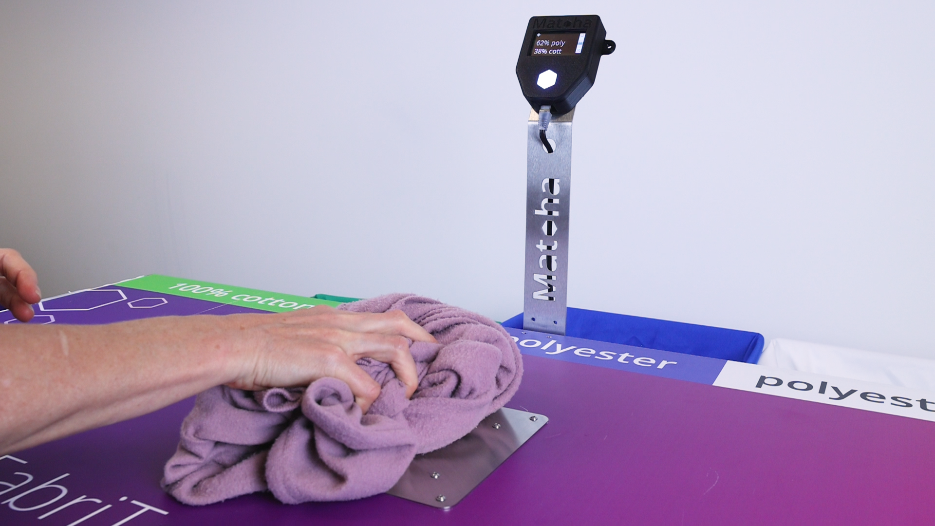 Textiles material identification devices